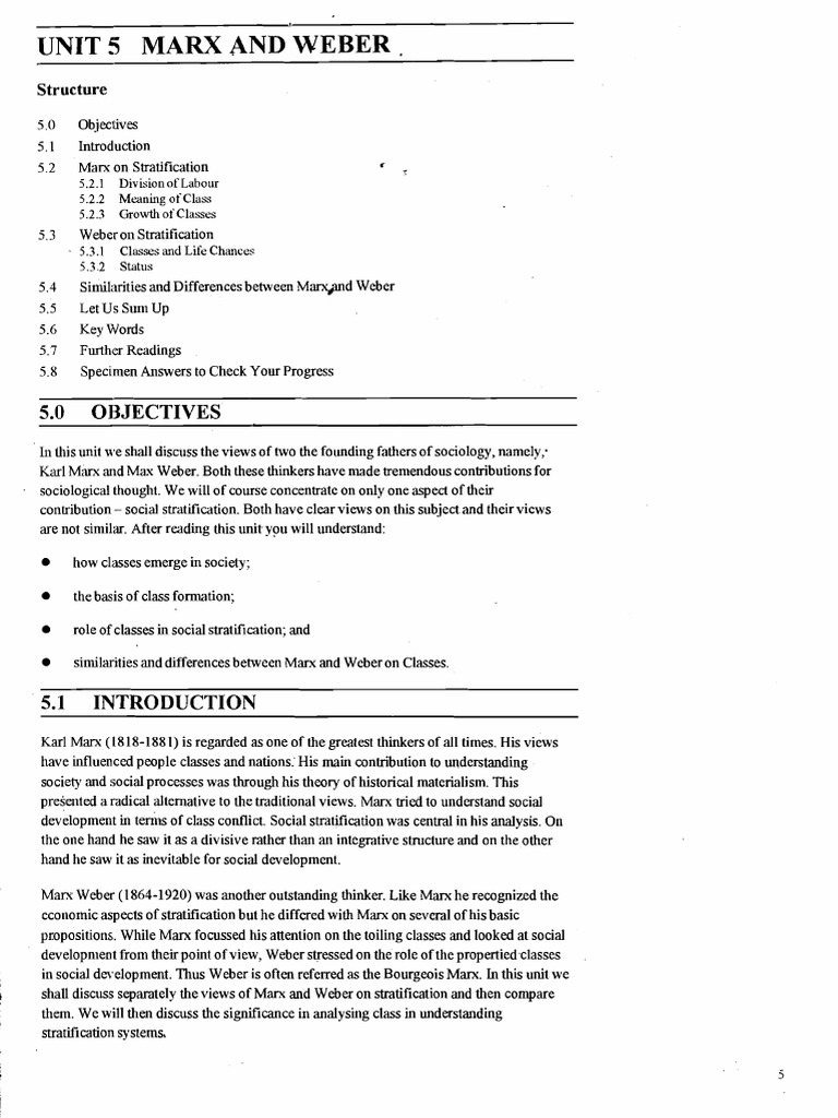 Marx vs Weber on Social Stratification | PDF | Social Stratification ...