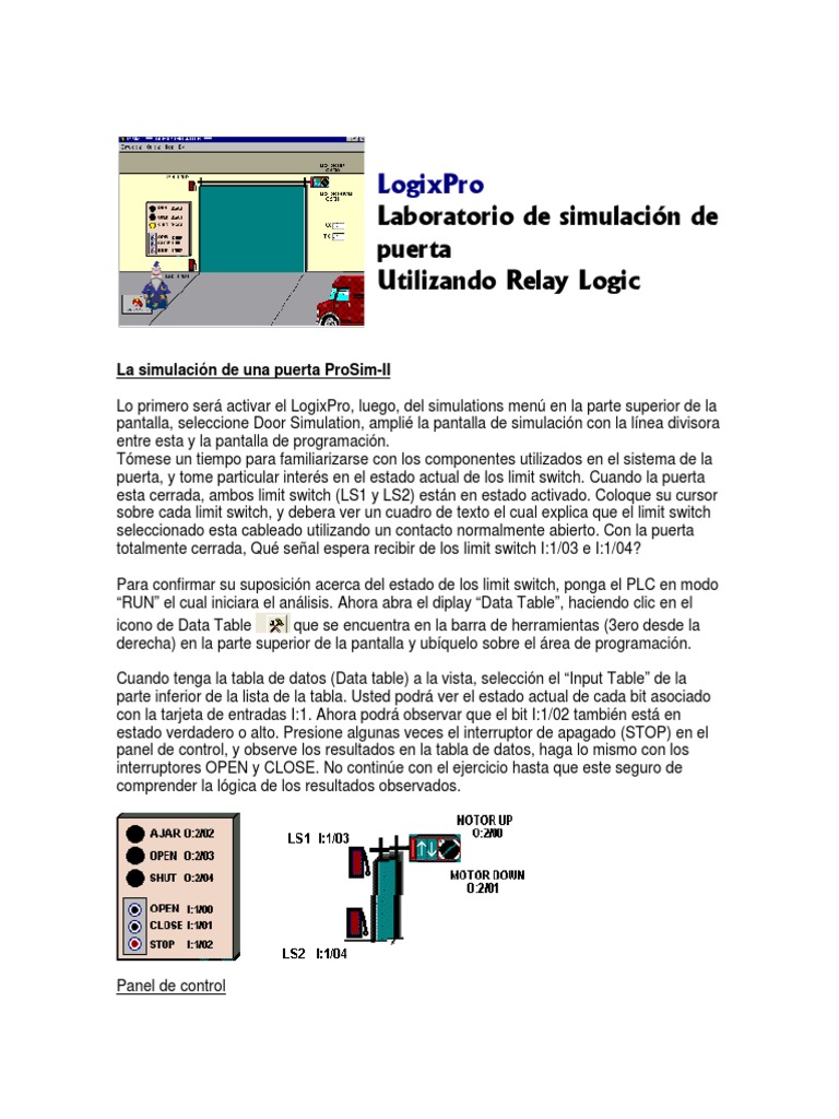 1 Simulación de Puerta PDF | PDF | Poco | Programa de computadora