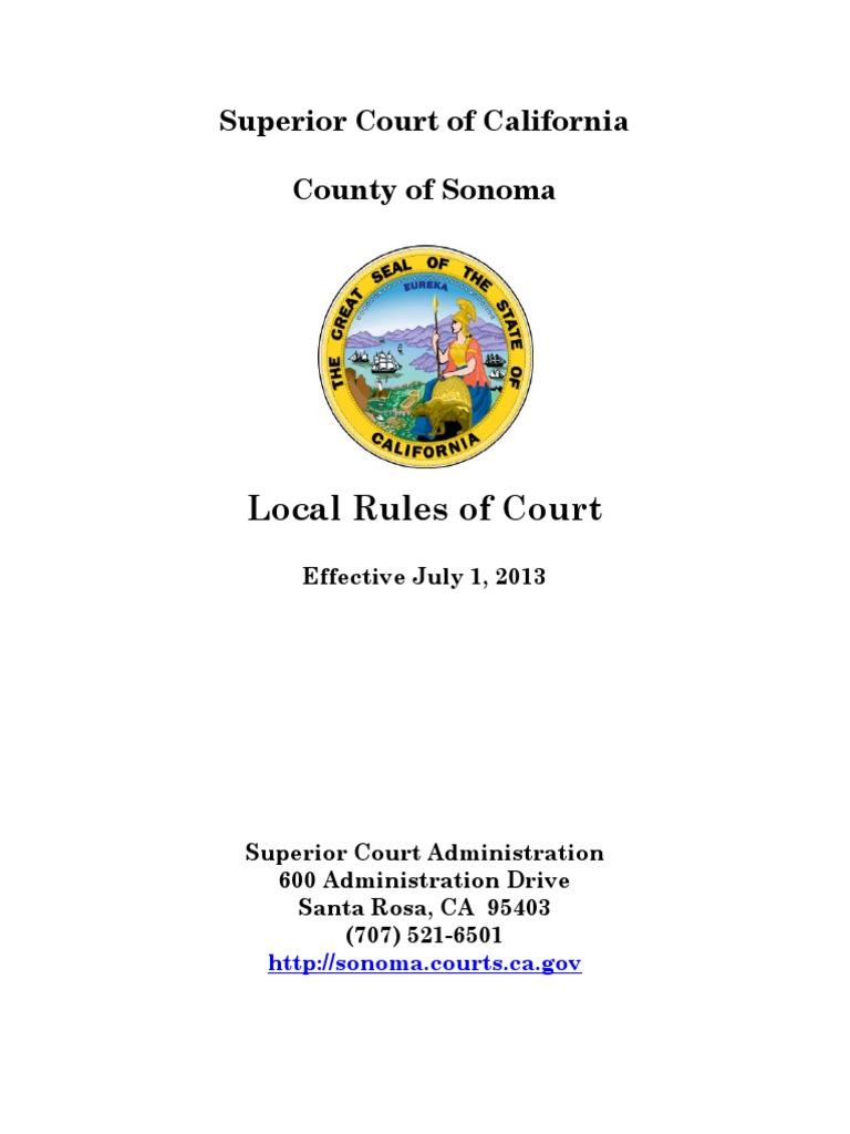 Local Rules of Court PDF | PDF | Default Judgment | Complaint