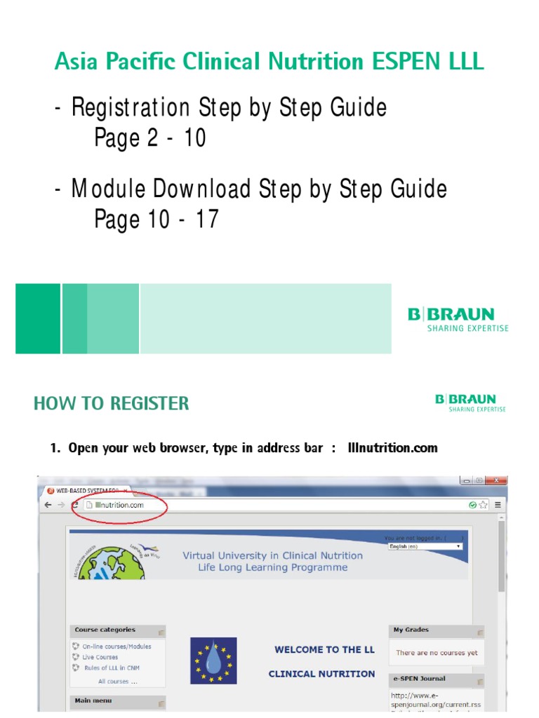 ESPEN LLL Course Registration Guide | PDF | Email | Cyberspace