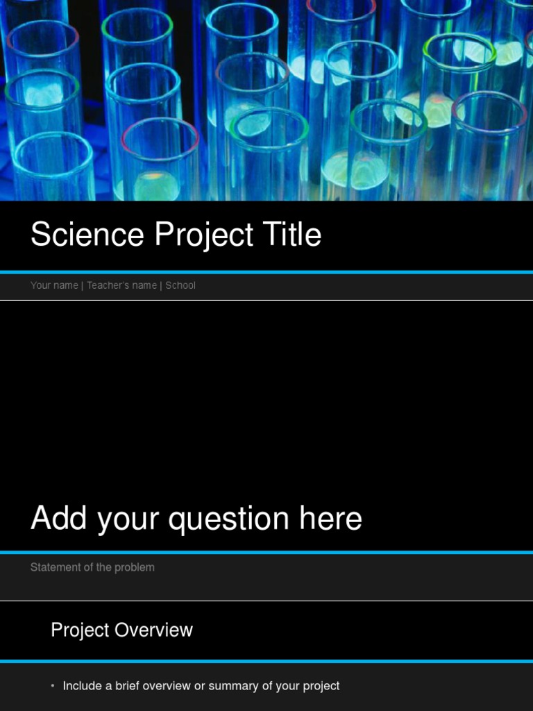 Science Project Title: Your Name - Teacher's Name - School | PDF