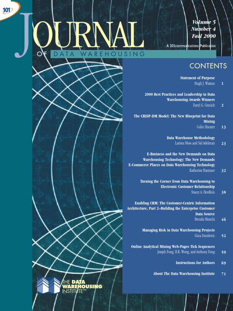 The Crisp DM Model The New Blueprint For Data Mining Shearer Colin ...