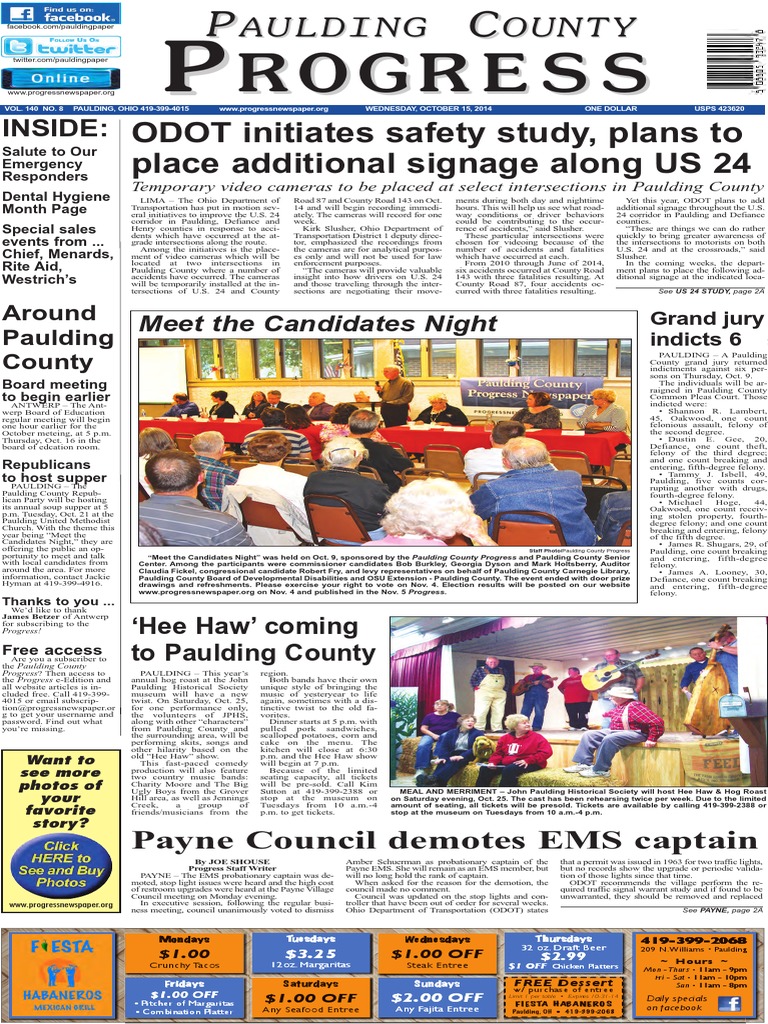 Paulding Progress October 15, 2014 PDF | PDF | Libraries | Traffic