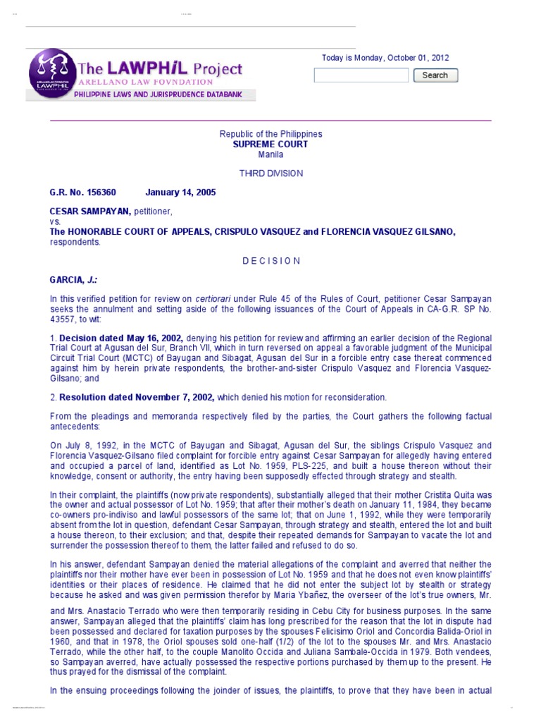 Legal Dispute Over Land Ownership | PDF | Complaint | Social Institutions