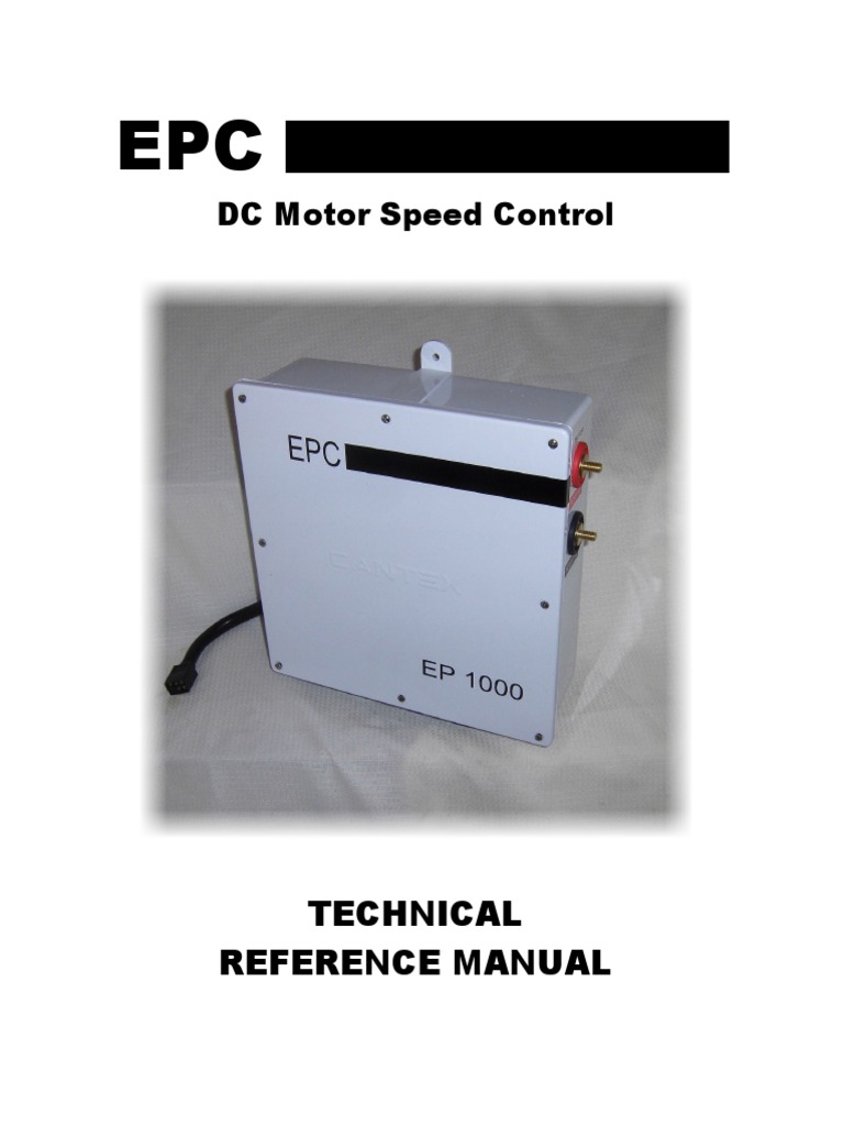 A Comprehensive Technical Reference Manual for EPC DC Motor Speed ...