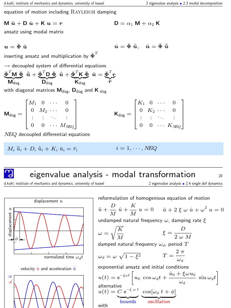 02b - Modal Decomposition and Superposition | PDF | Eigenvalues And Eigenvectors | Matrix Theory