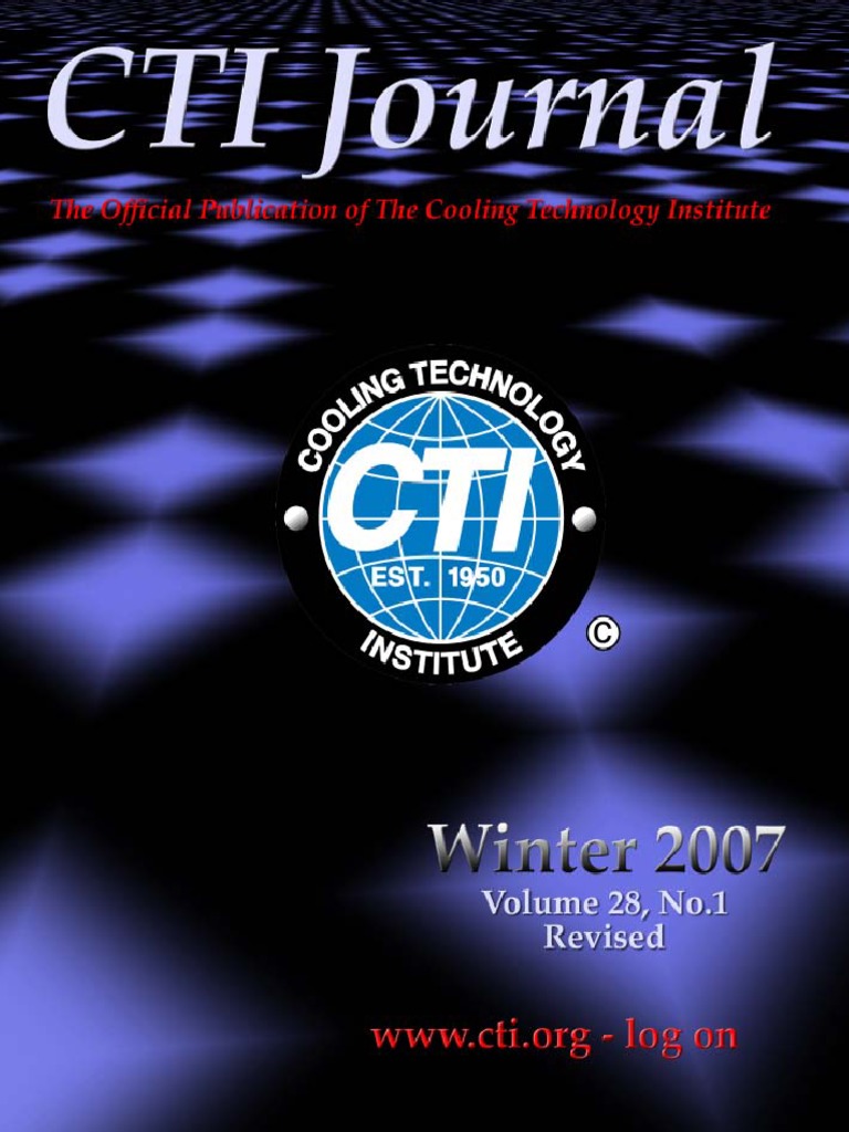 CTI Journal | PDF | Mechanical Fan | Heat Exchanger