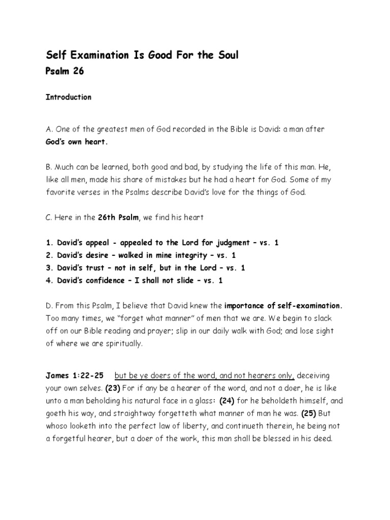 Biblical Self-Examination Insights | PDF | Last Judgment | David