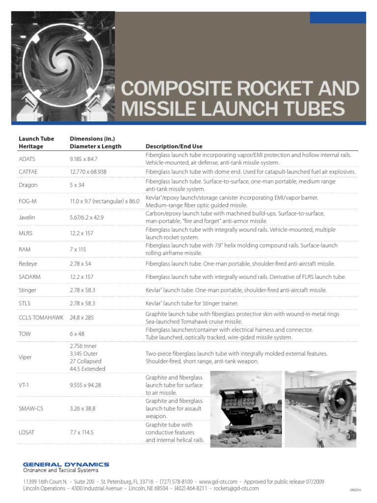 Composite Rocket and Missile Launch Tubes | PDF