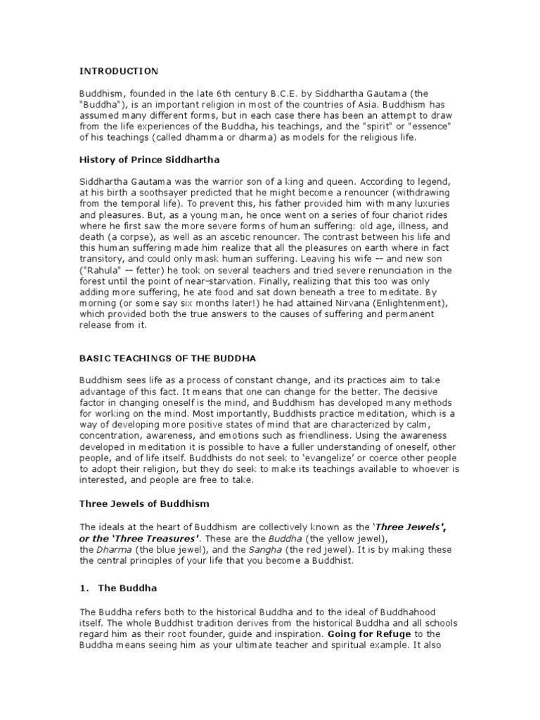 An Overview of Key Buddhist Concepts: The Three Jewels, The Four Noble ...