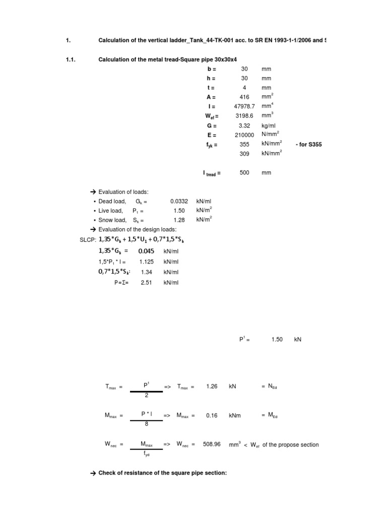 Calcul Scara Pisica | PDF | Buckling | Mechanics