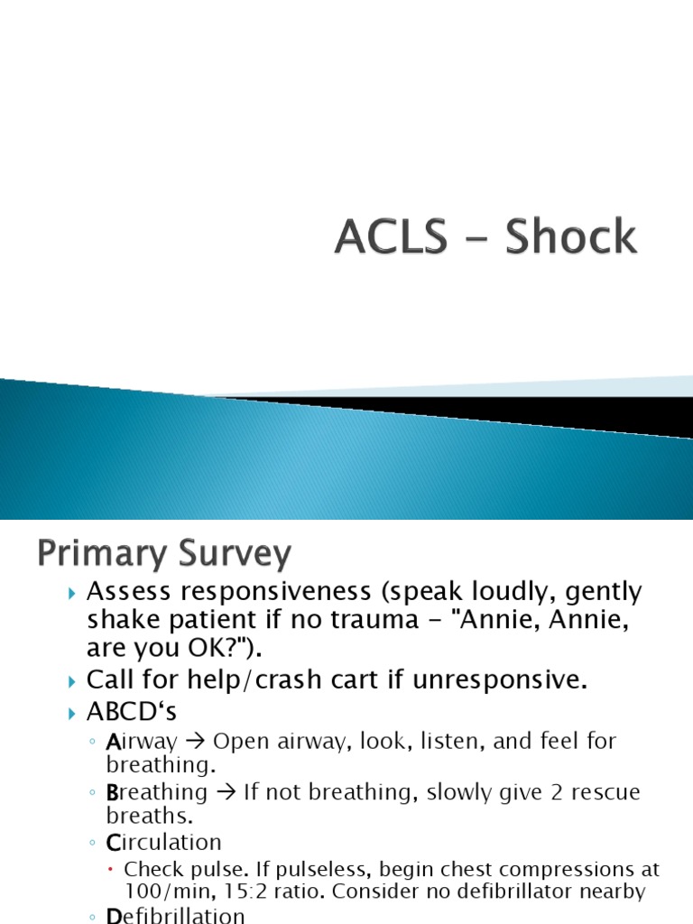 ACLS Algorithms Slide | PDF | Cardiopulmonary Resuscitation | Medical ...