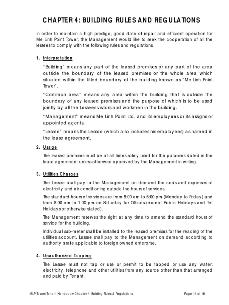 Chapter 4: Building Rules and Regulations: 1. Interpretation | PDF ...