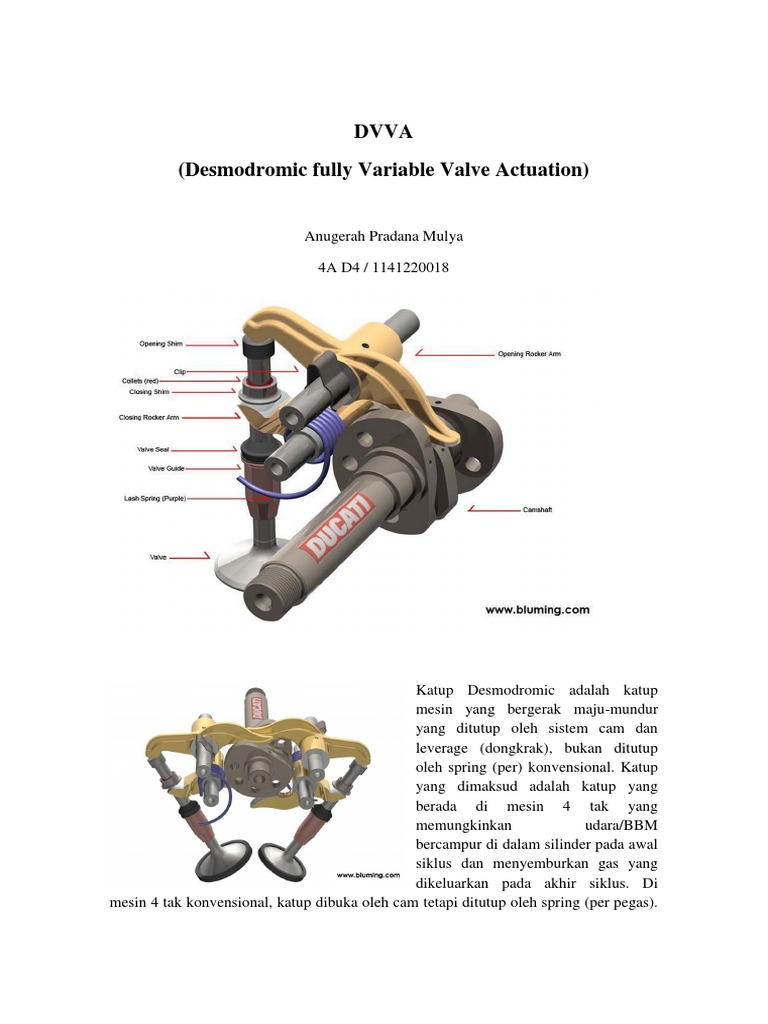 Desmodromic Fully Variable Valve | PDF