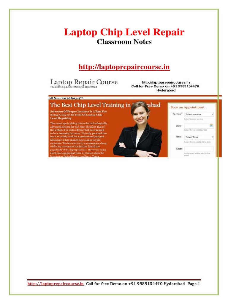 Laptop Chip Level Repair Classroom Notes | PDF | Inductor | Field ...