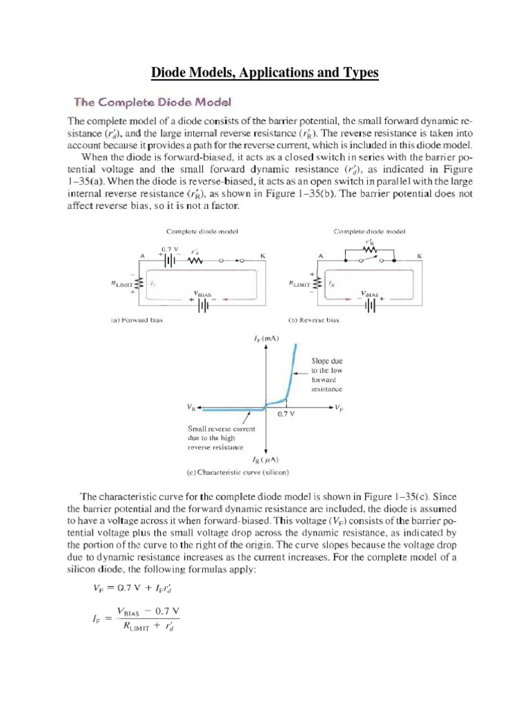 Diode Models and Applications | PDF | Technology & Engineering