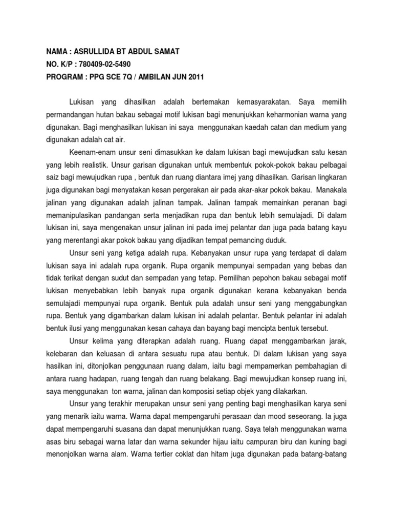 Prinsip Asas Seni Visual | PDF