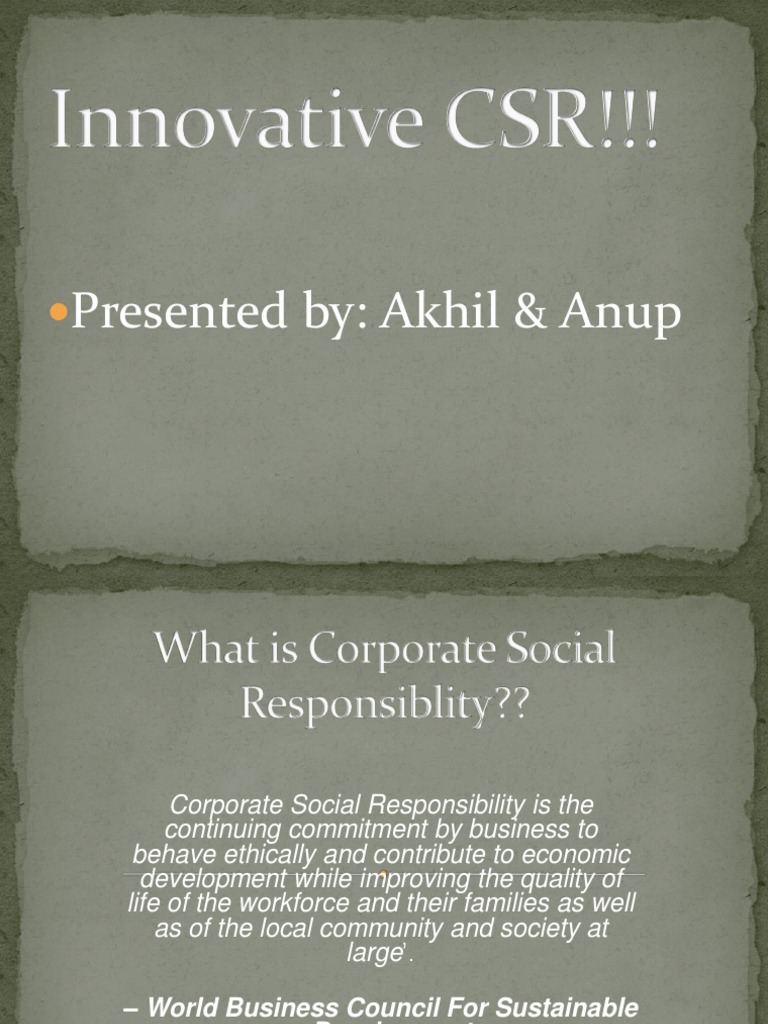 Innovative CSR!!! | PDF | Corporate Social Responsibility | Ford Motor ...