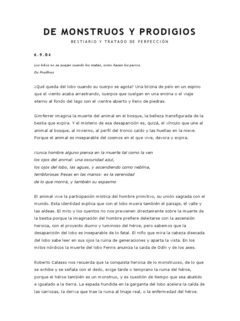 Blog DE MONSTRUOS Y PRODIGIOS PDF | PDF | Brujería | Lobo gris