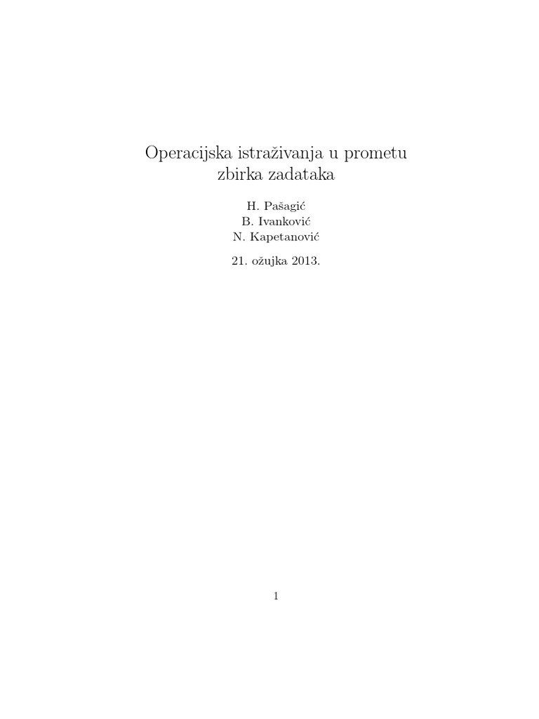 Zbirka Iz Operacijskih Istrazivanja | PDF