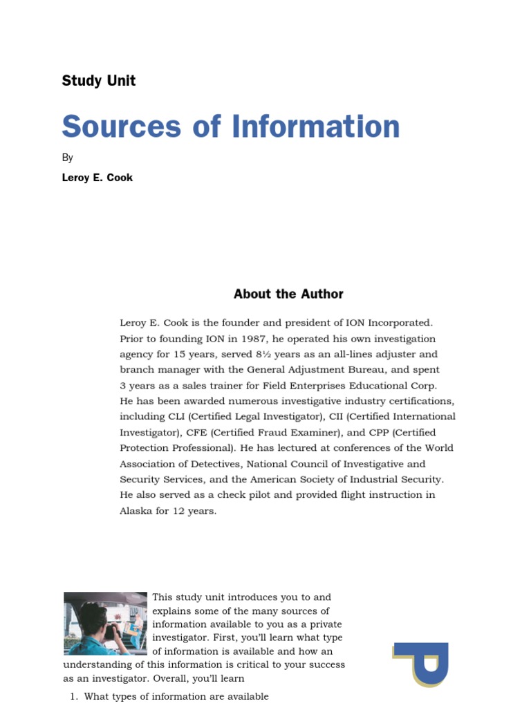 Sources of Information PDF | PDF | Freedom Of Information Act (United ...