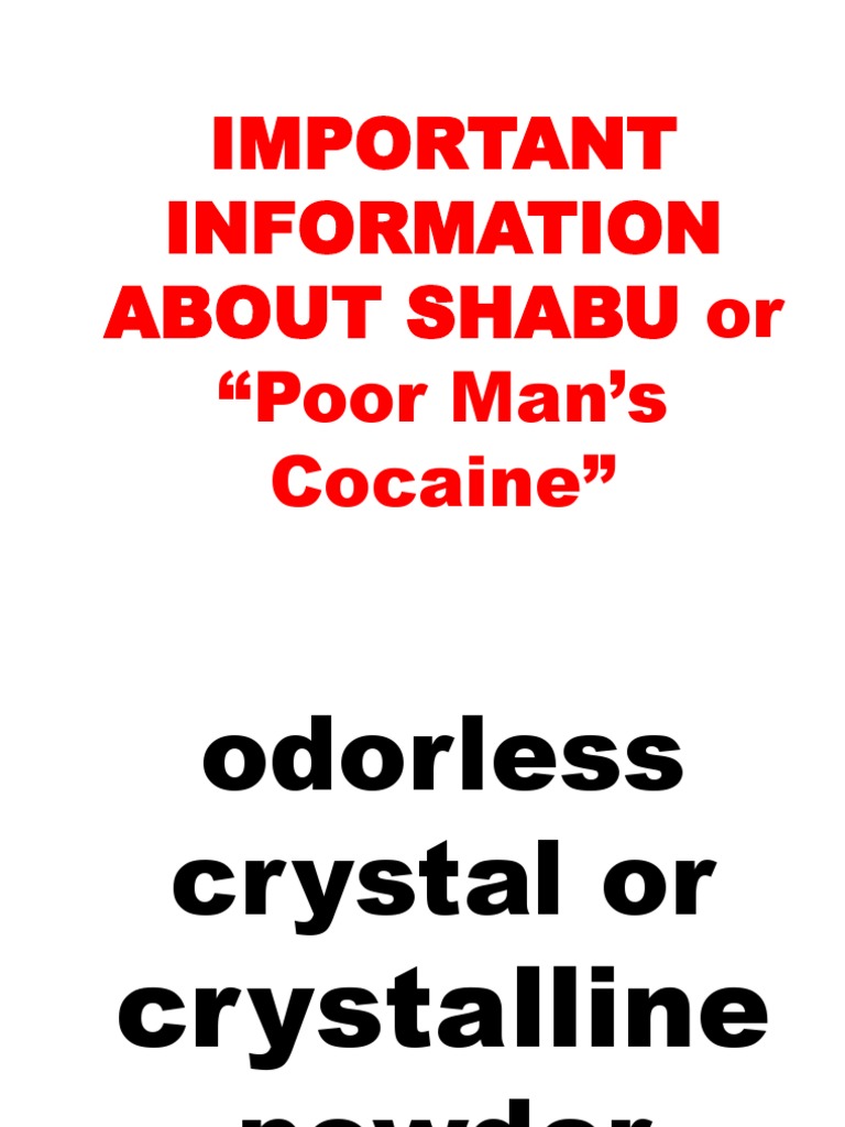 Important Information About Shabu or | PDF