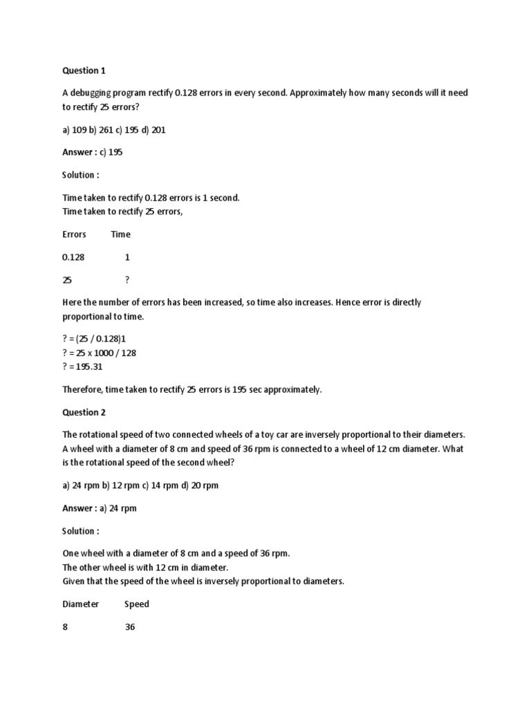 ZS Associates Placement Paper 2 | PDF | Inequality (Mathematics) | Speed