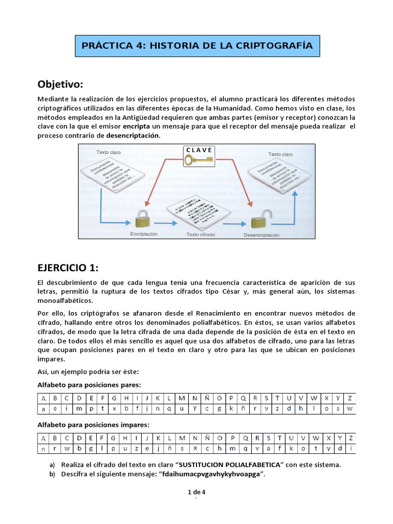 Practica4Criptografía PDF | PDF | Cifrado | Criptografía
