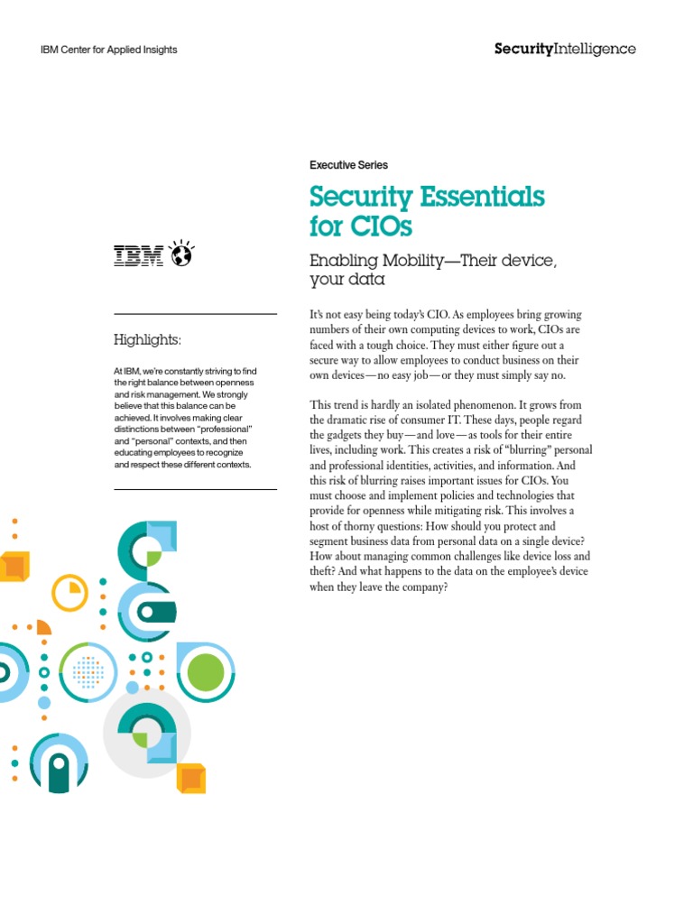 Enabling Security Essentials For CIOs | PDF | Chief Information Officer ...