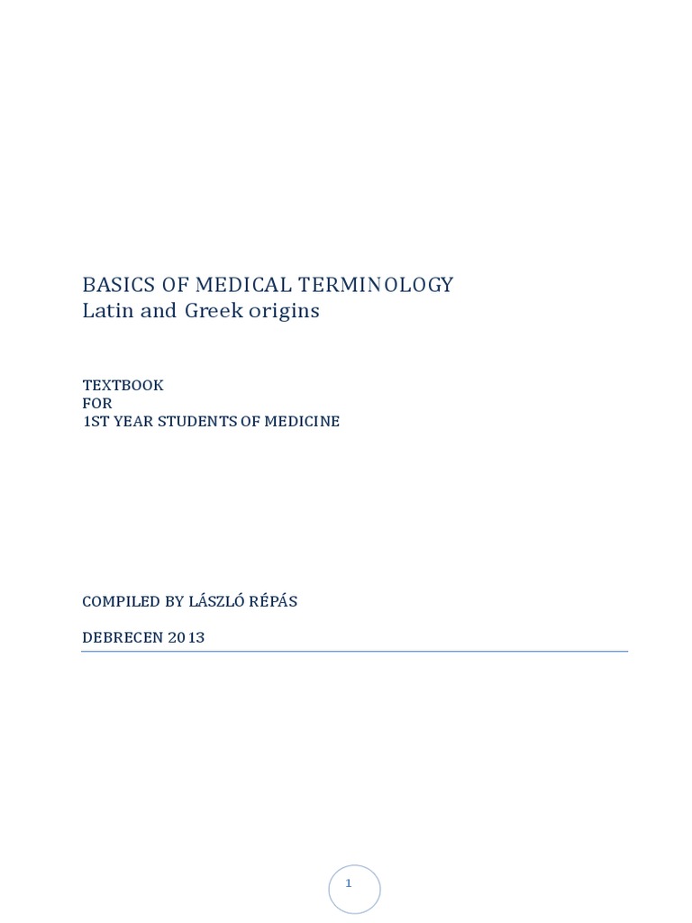 Medical Latin | PDF | Anatomical Terms Of Location | Languages