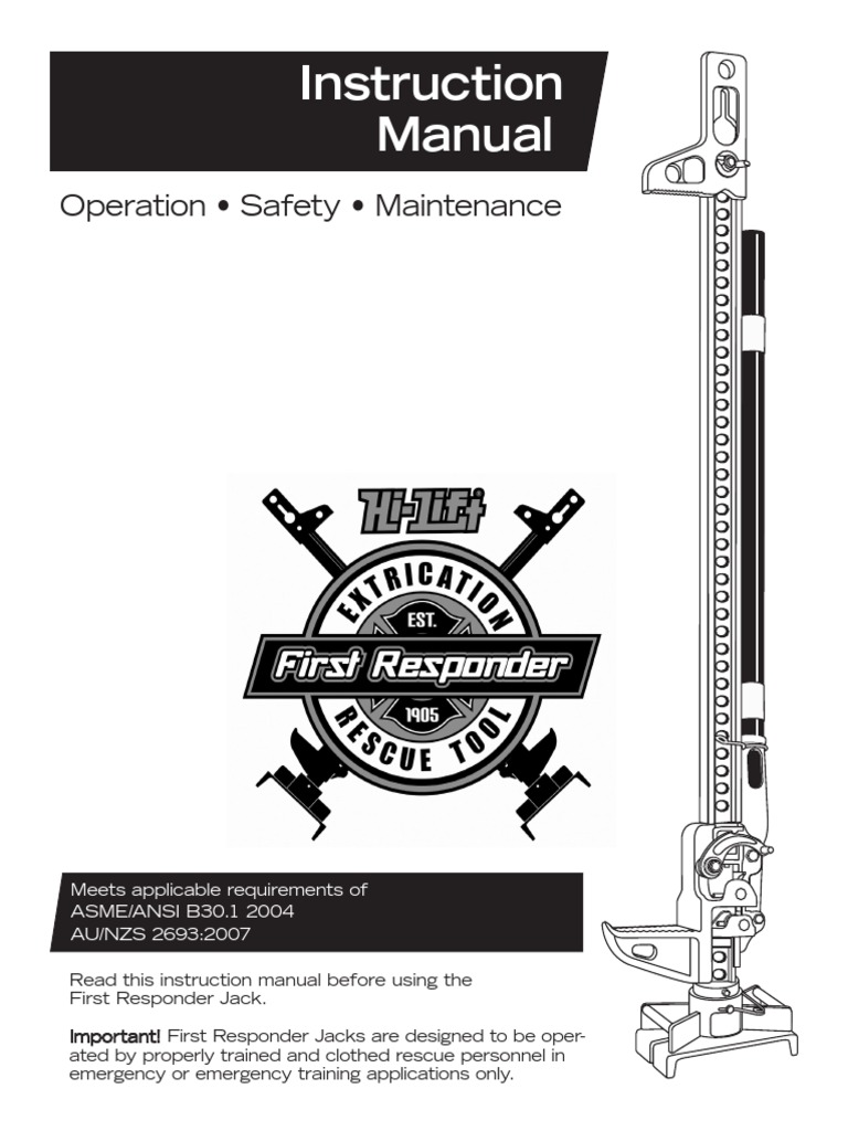 First Responder Instruction Manual English | PDF