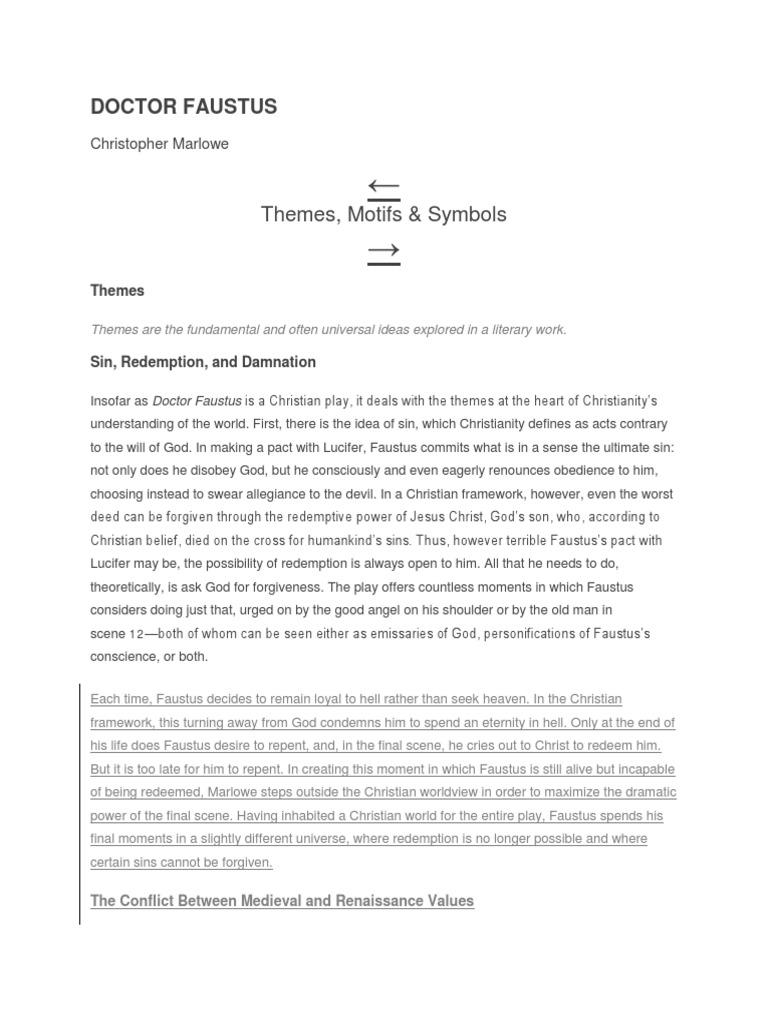 Doctor Faustus | PDF | Christopher Marlowe | Salvation