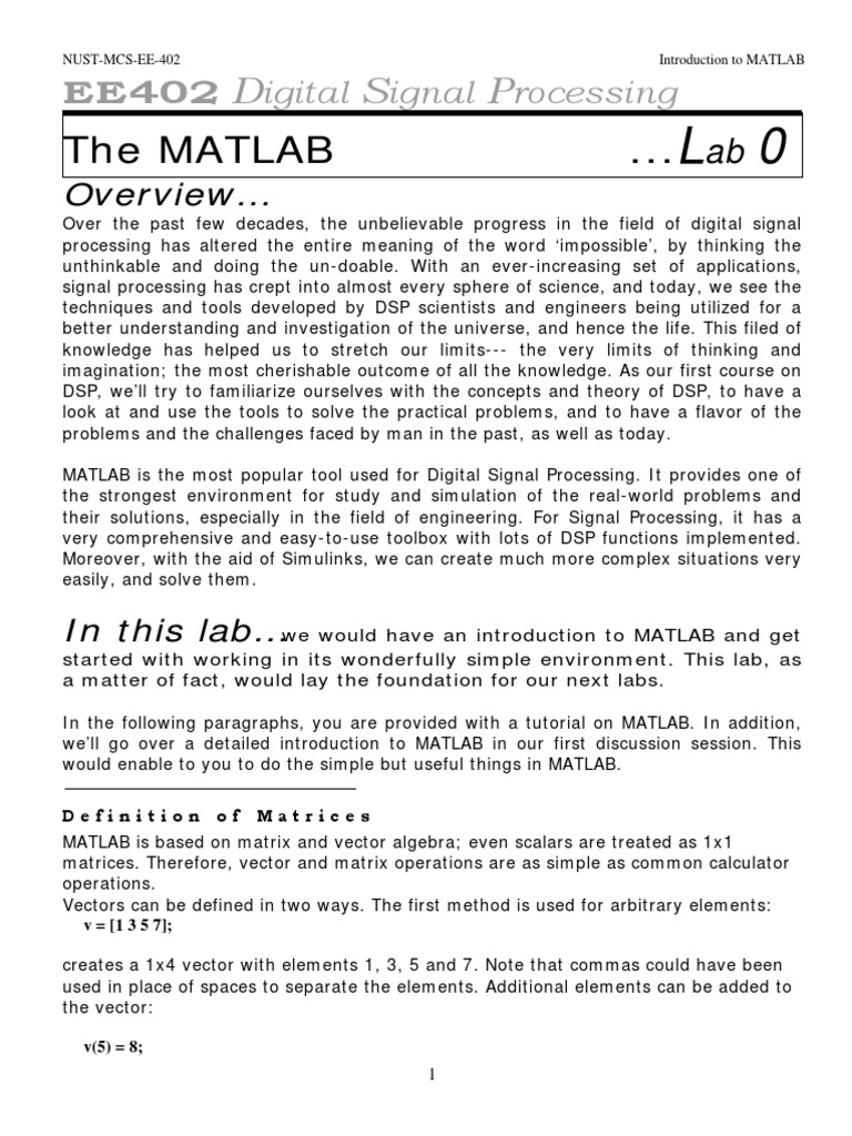Introduction to MATLAB: A Comprehensive Tutorial on the Fundamentals ...