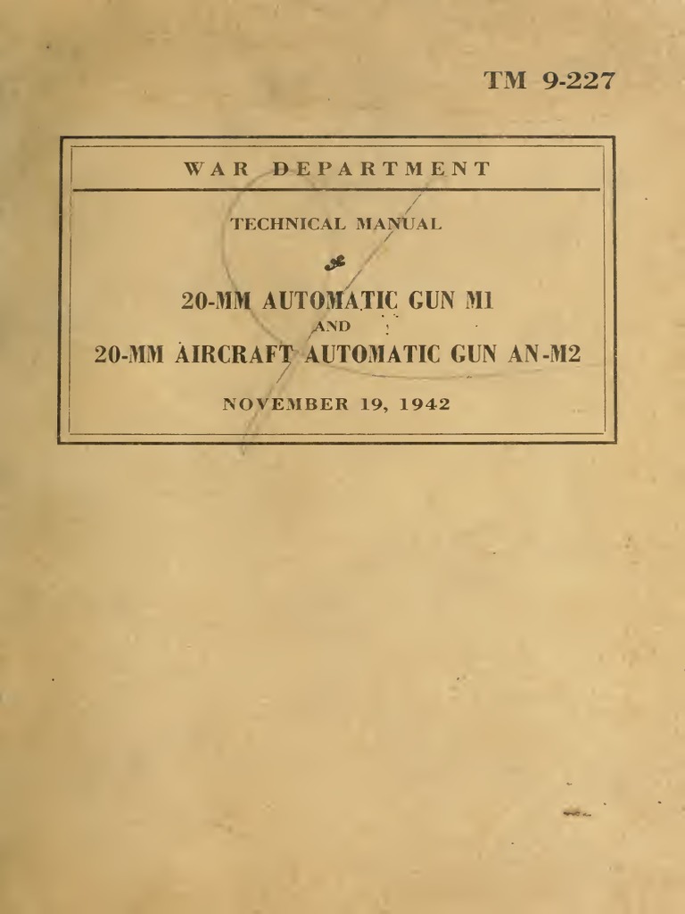 20mm Automatic ANM2 | PDF | Cartridge (Firearms) | Firearms
