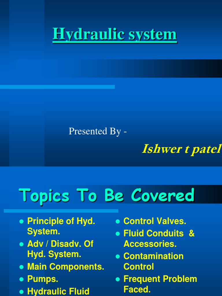 Hyd Training | PDF | Pump | Valve