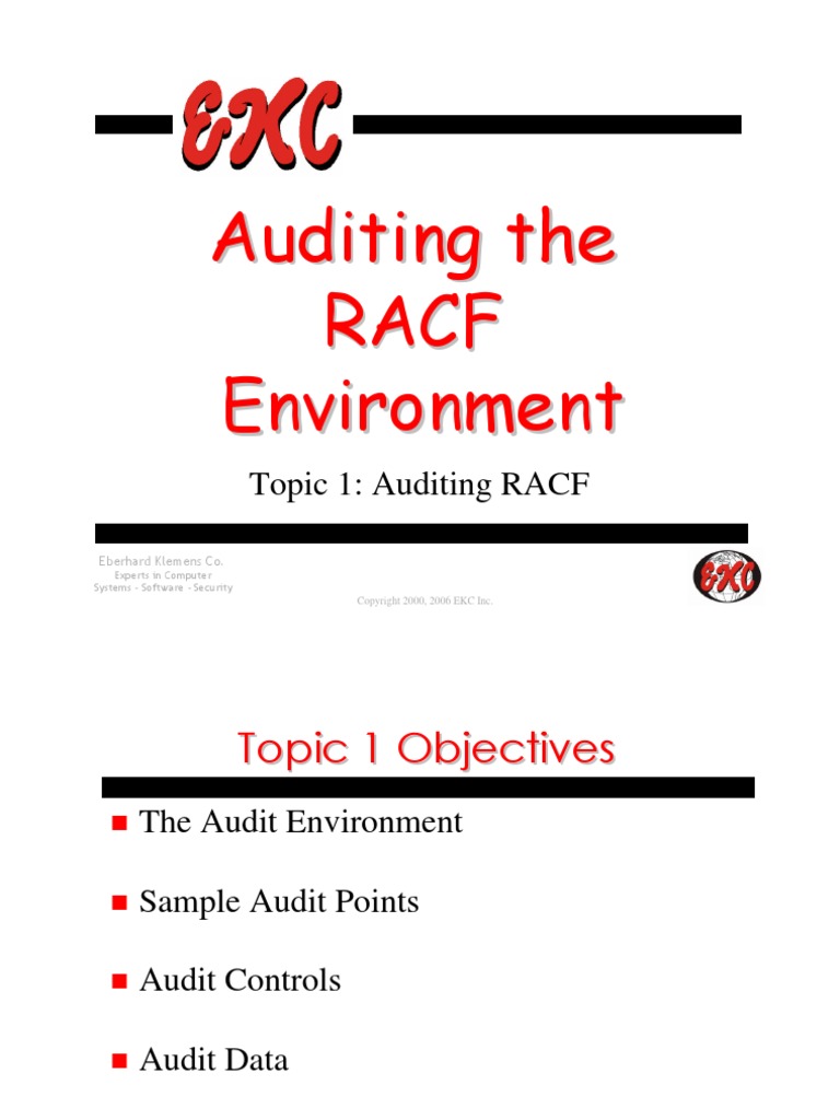 Auditing Racf | PDF | Backup | Databases