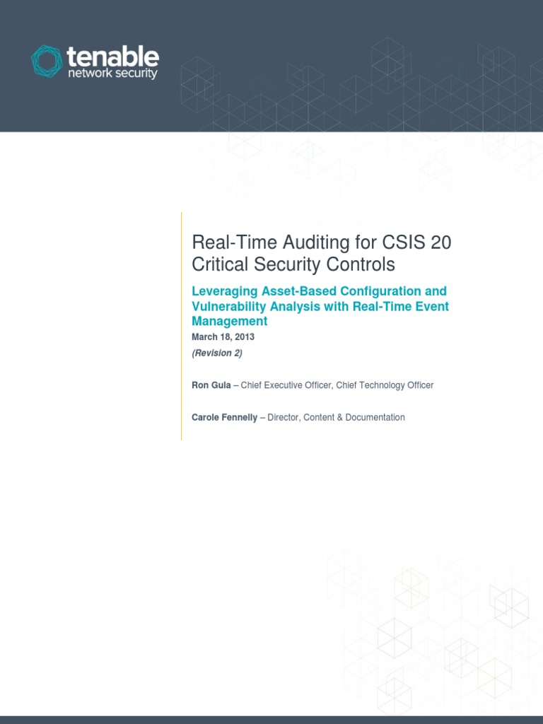 Tenable Csis Compliance Whitepaper | Download Free PDF | Antivirus Software | Computer Security