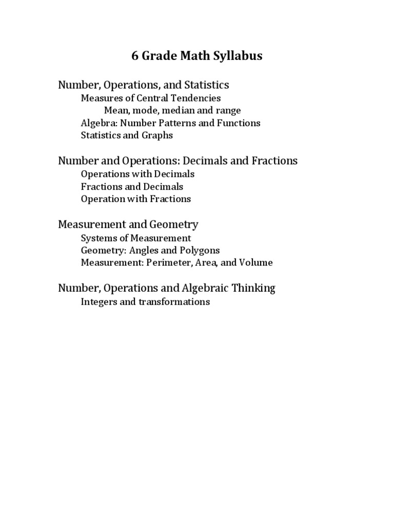 6th Grade Math Curriculum | PDF | Finance & Money Management | Computers