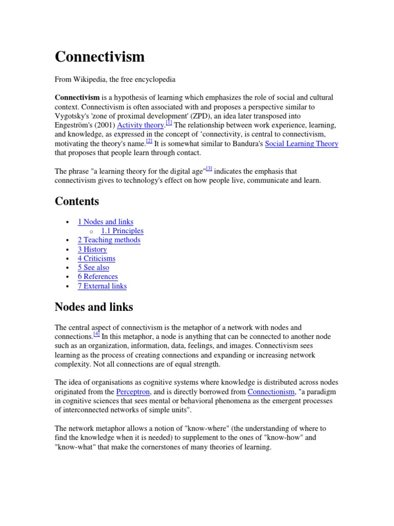 An Overview of Connectivism as a Learning Theory for the Digital Age ...