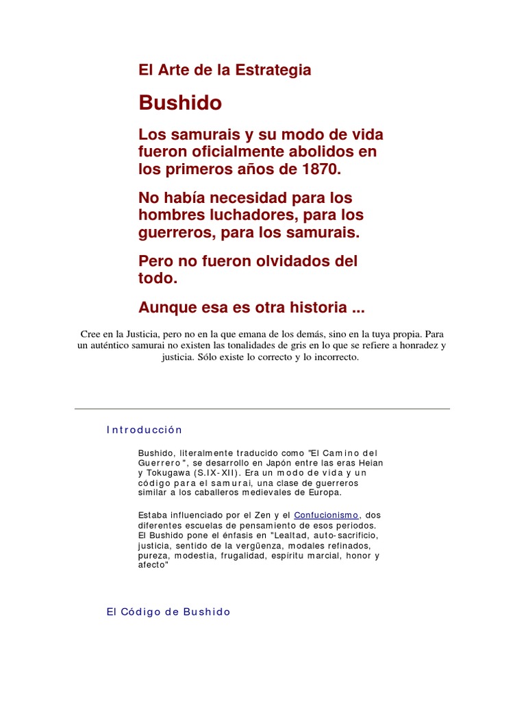 Bushido PDF | PDF