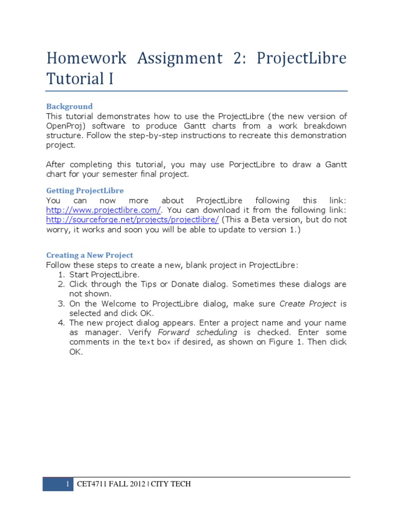 ProjectLibre Tutorial PDF | PDF | Resource | Software