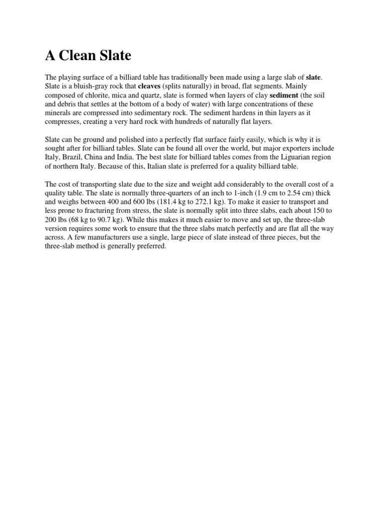 A Clean Slate | PDF