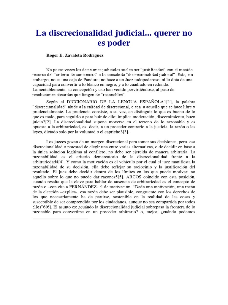 La Discrecionalidad Judicial | PDF | Juez | Razón