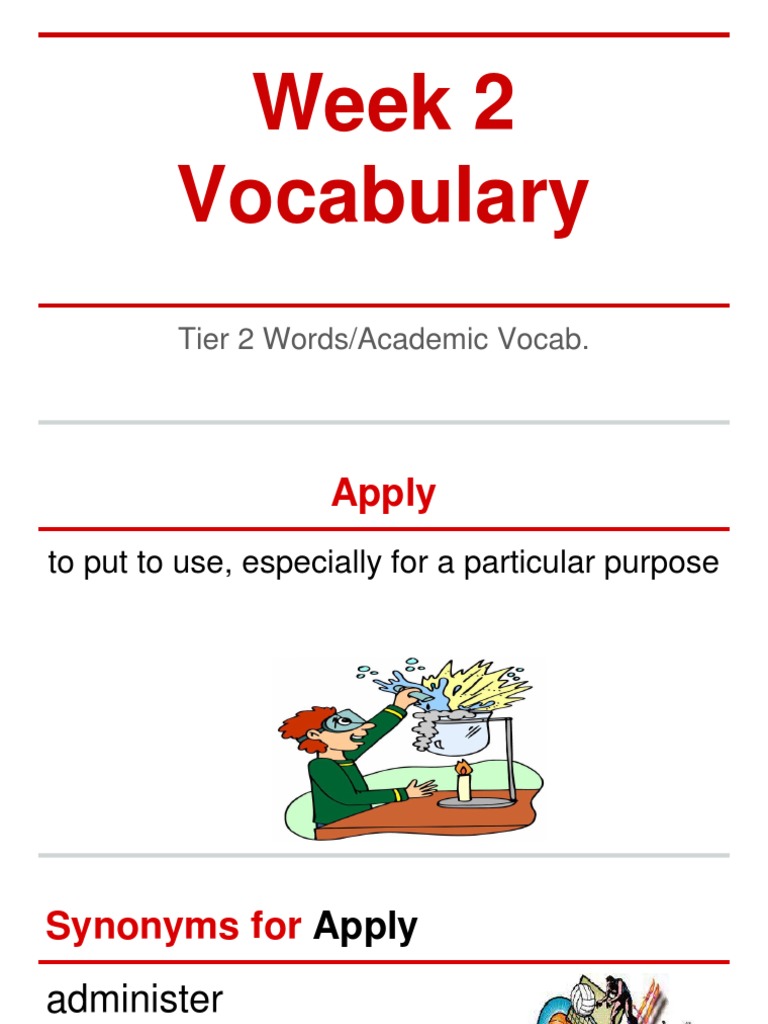 Week 2 Academic Vocabulary Guide | PDF | Language Arts & Discipline