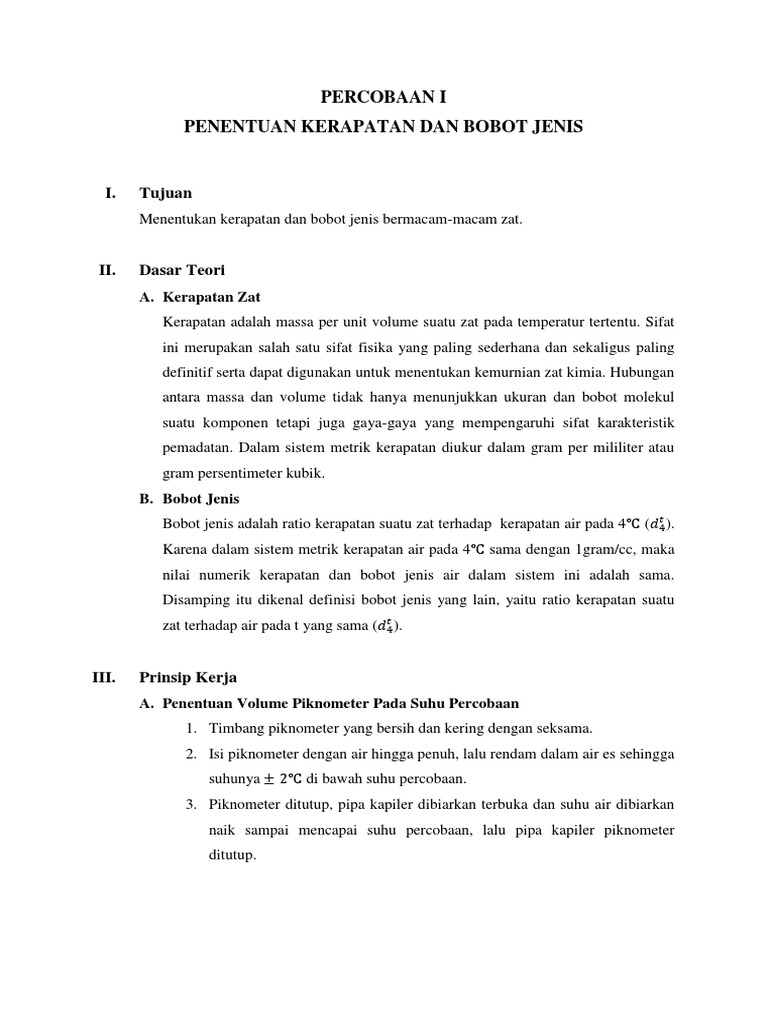 Percobaan I Farfis | PDF