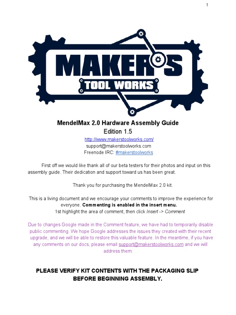MendelMax 2.0 Assembly Guide | PDF | Electrical Connector | Belt ...