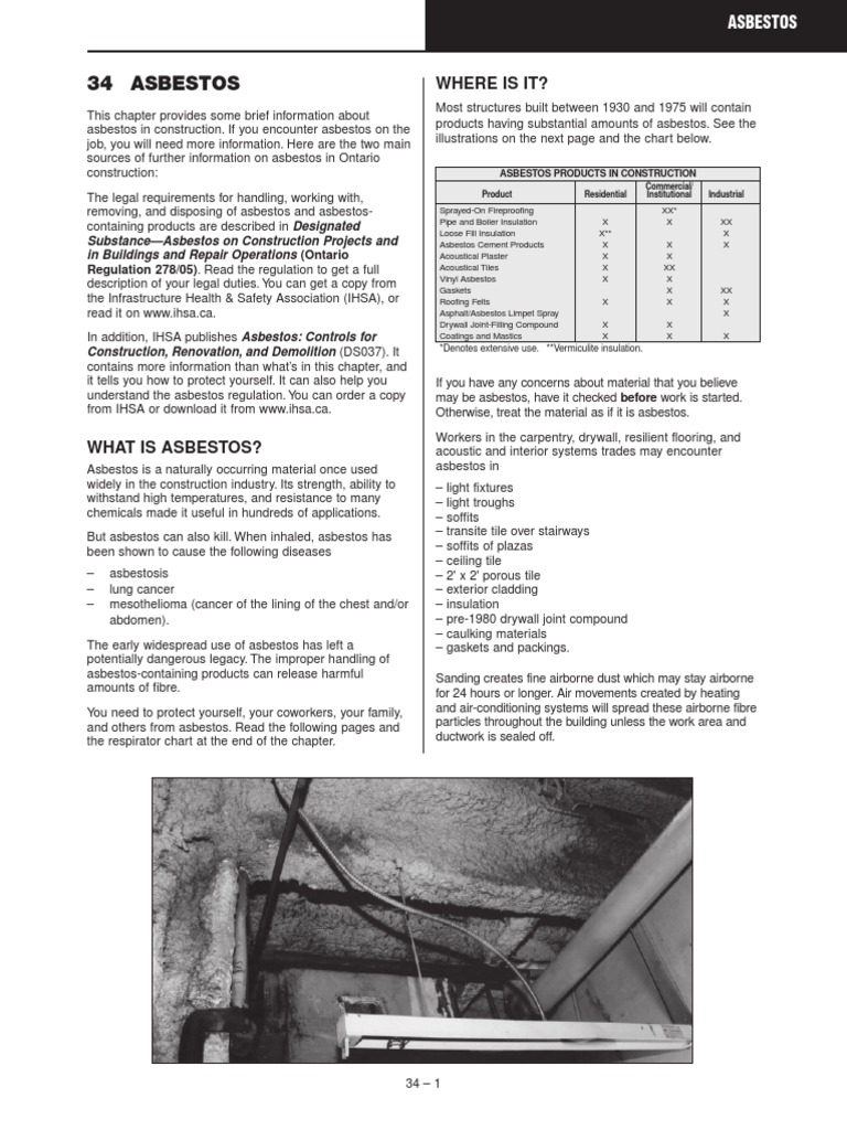 34 Asbestos: Where Is It?