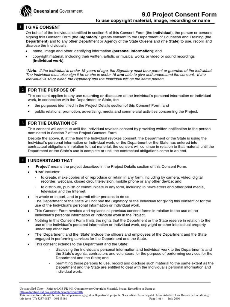 Project Consent Form | PDF | Personally Identifiable Information ...