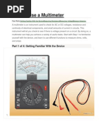 How To Use and Read A Multimeter | PDF | Fuse (Electrical) | Electric ...