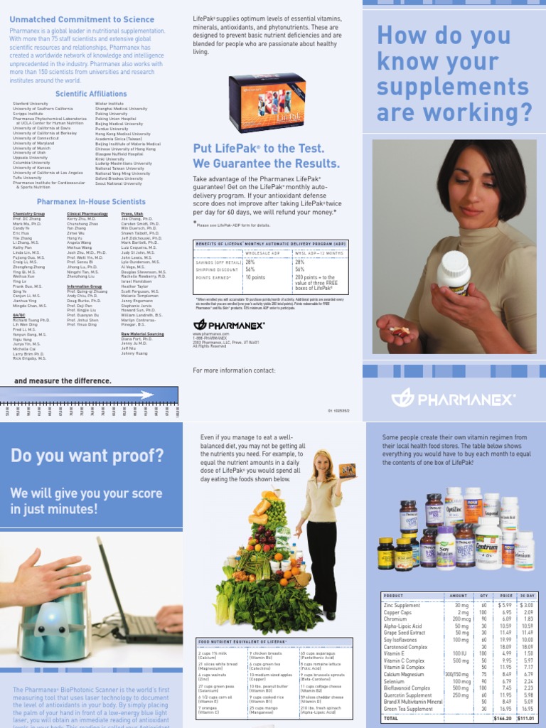 Scanner Trifold Brochure | PDF | Dietary Supplements | Vitamin